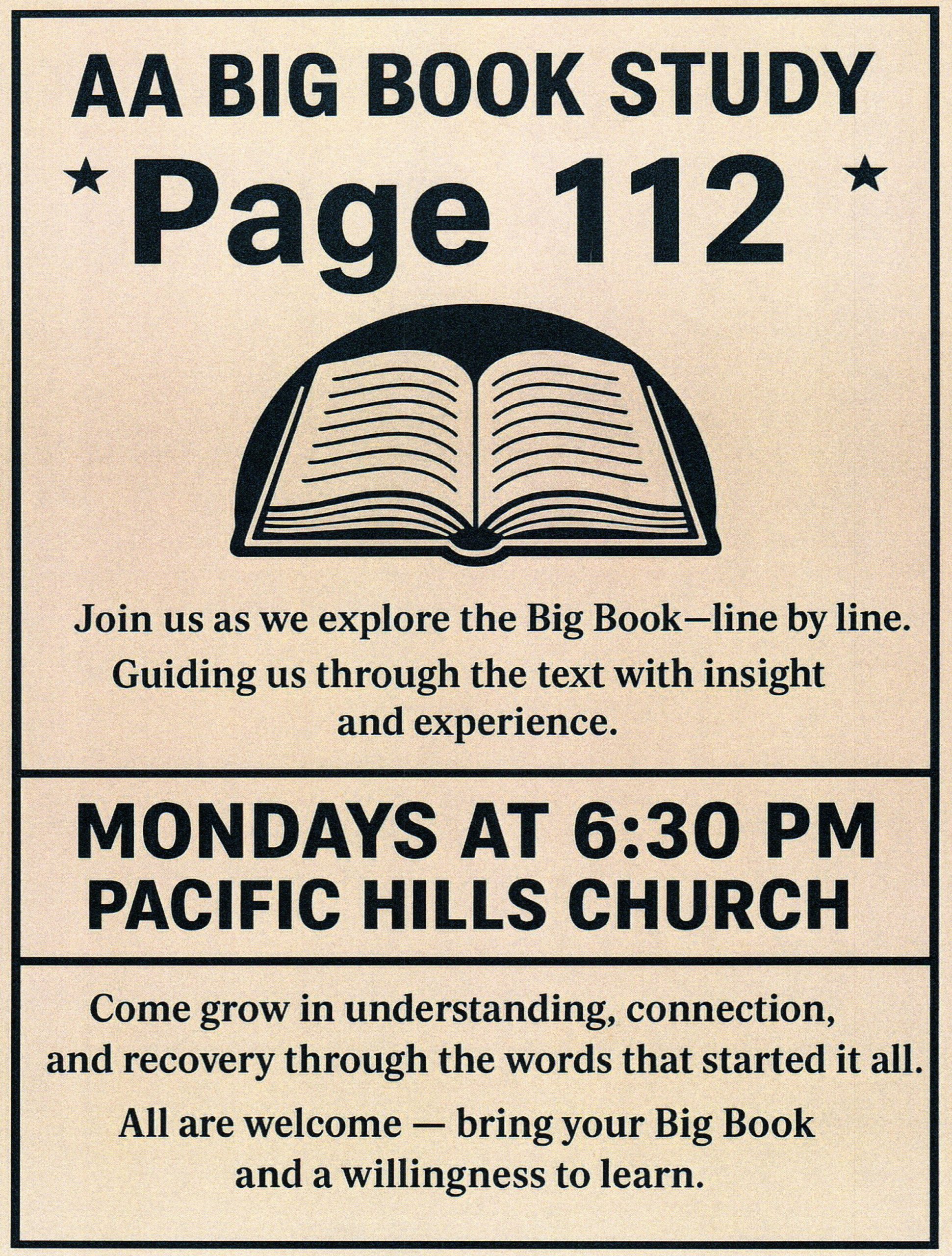 NEW MEETING – AA Big Book Study PAGE 112 | OmahaAA.org
